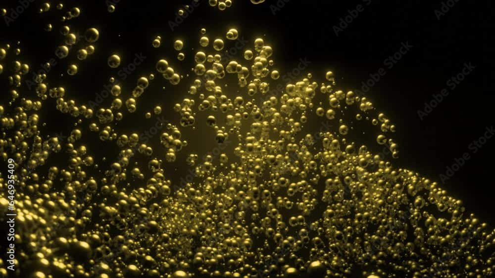 Disappearing explosion of balls. Design. A lot of 3d balls are moving ...