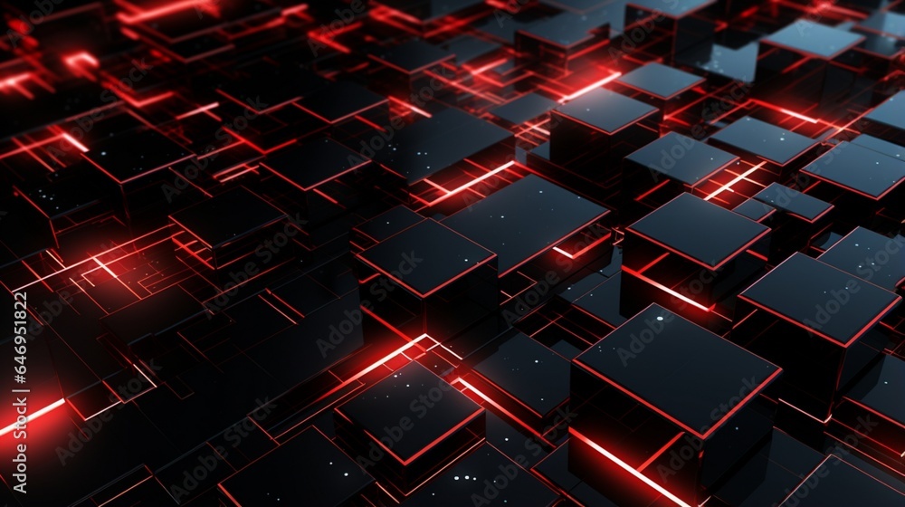 contemporary 3D forms digital cyber space structure technology pattern ...