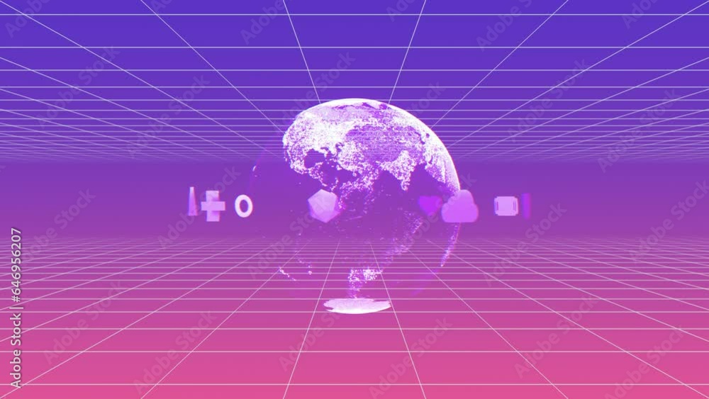 3D futuristic visualisation of metaverse immersive virtual world with ...