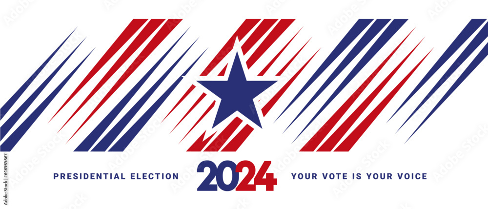 Vote 2024 Presidential Election in USA, Political election campaign ...