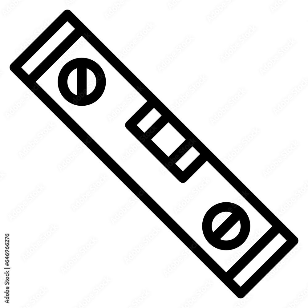 spirit level icon in line style isolated on transparent background ...