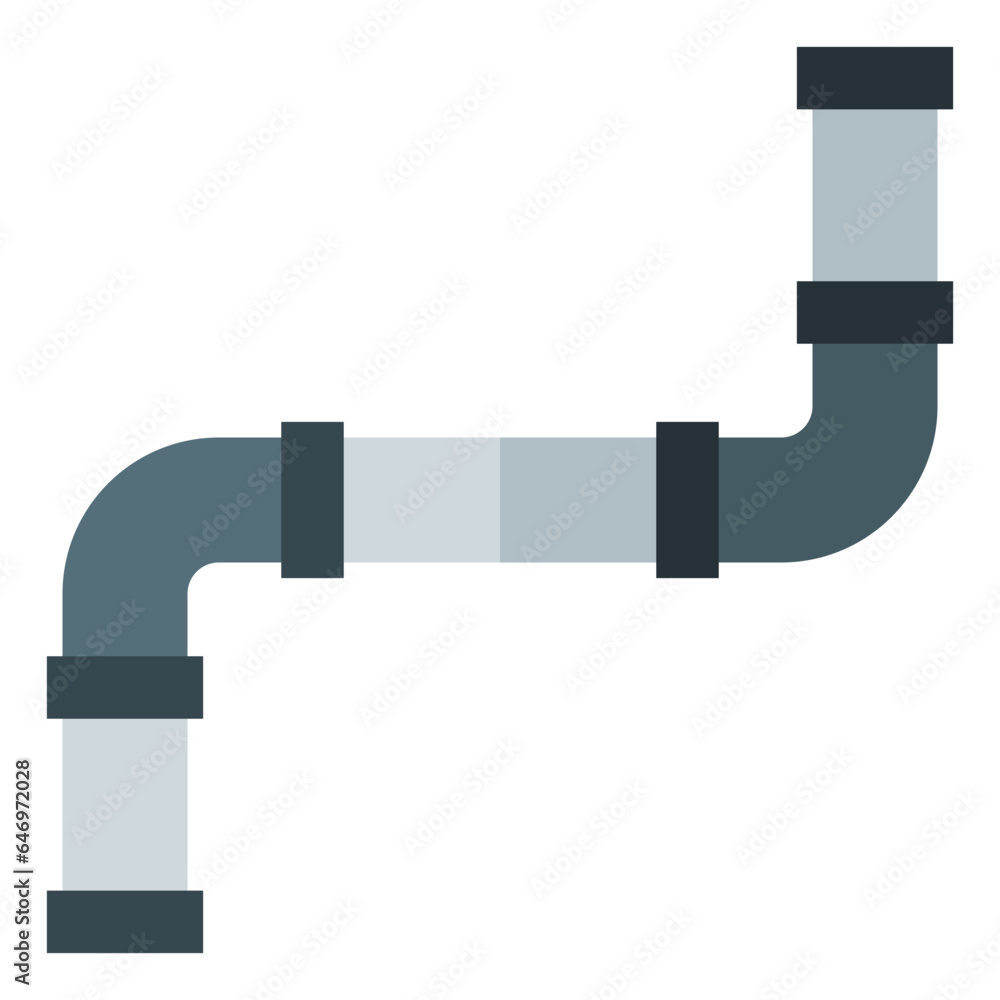 pipe icon in flat style isolated on transparent background ...