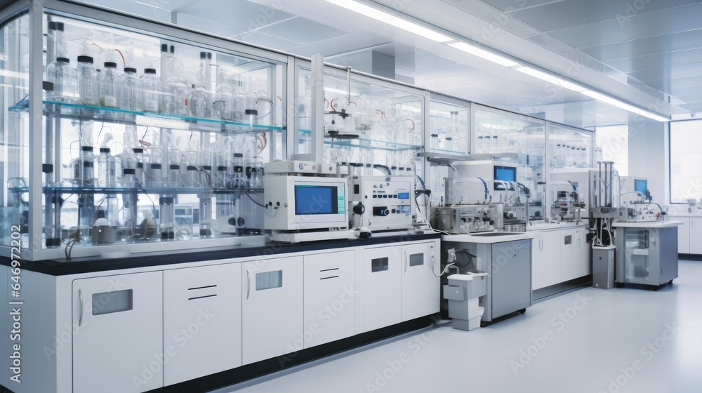 A high-tech laboratory with advanced equipment. Stock Photo | Adobe Stock