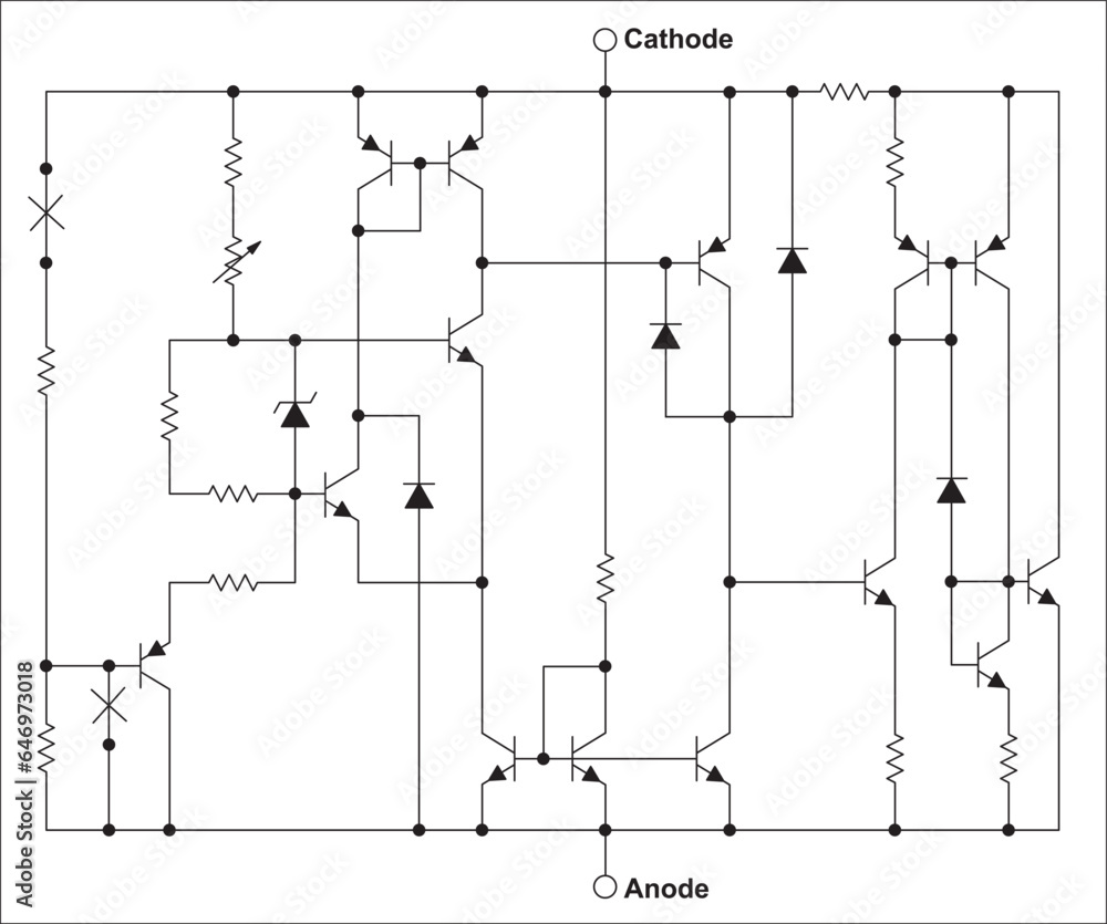 Schematic diagram of electronic device. Vector drawing electrical ...
