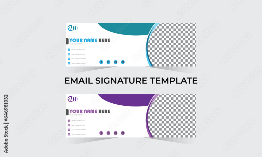 Business email signature with an author photo place modern and minimal ...