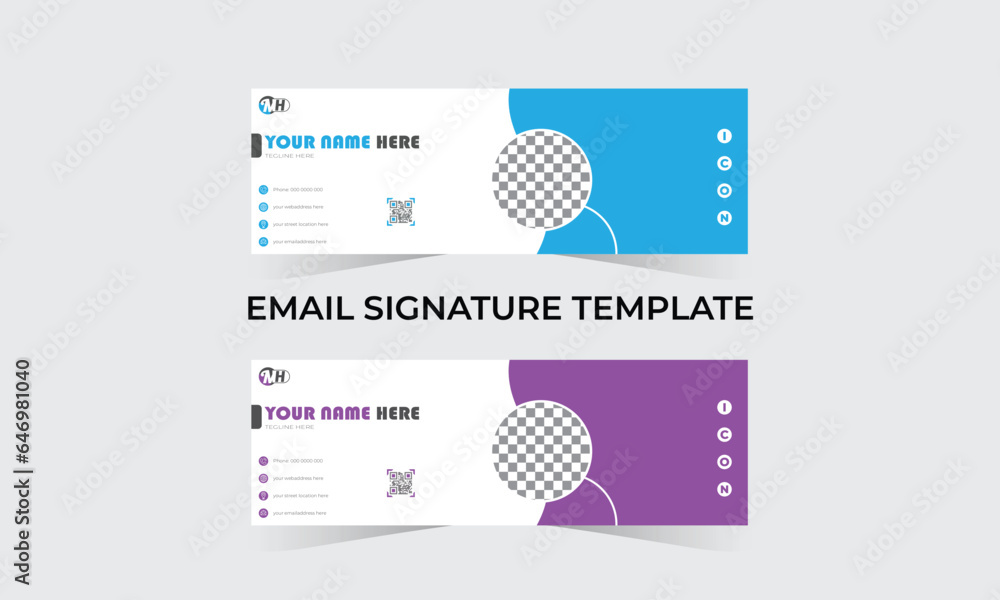 Business email signature with an author photo place modern and minimal ...