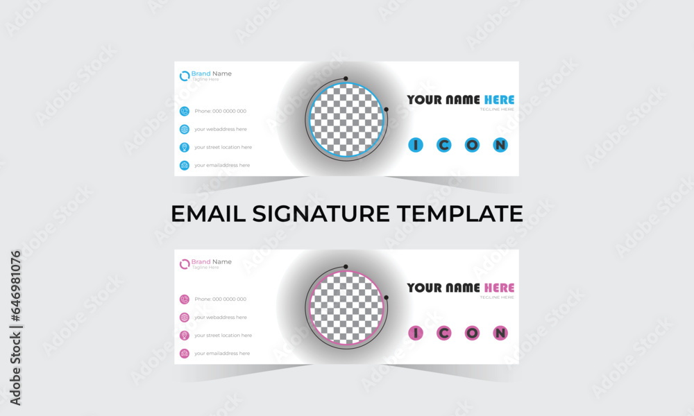 Business email signature with an author photo place modern and minimal ...