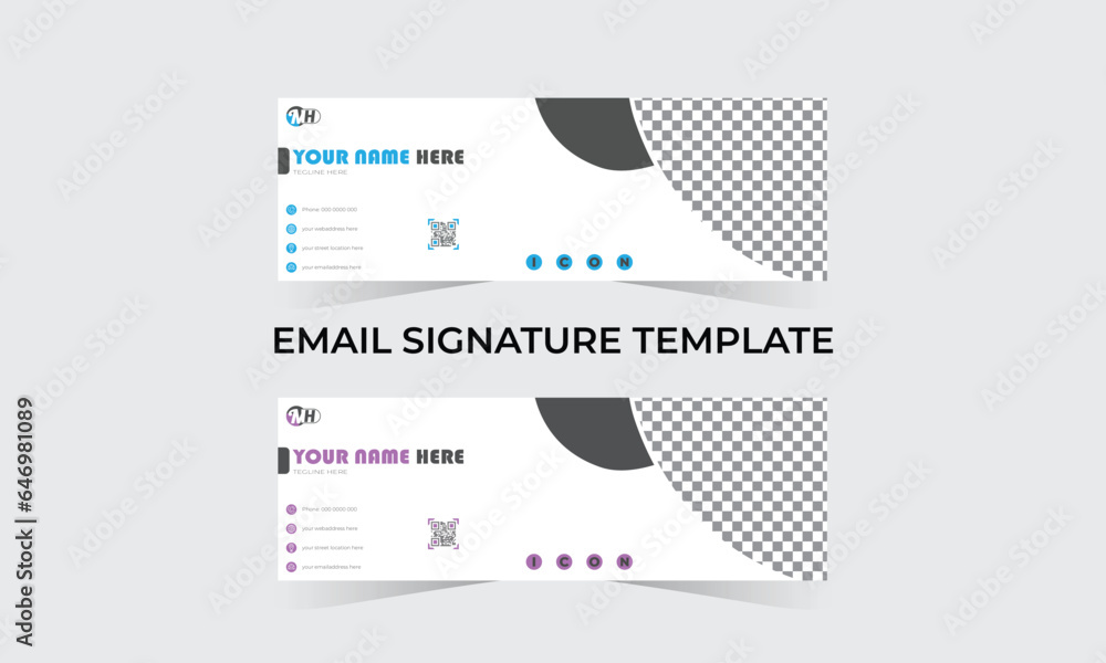 Business email signature with an author photo place modern and minimal ...