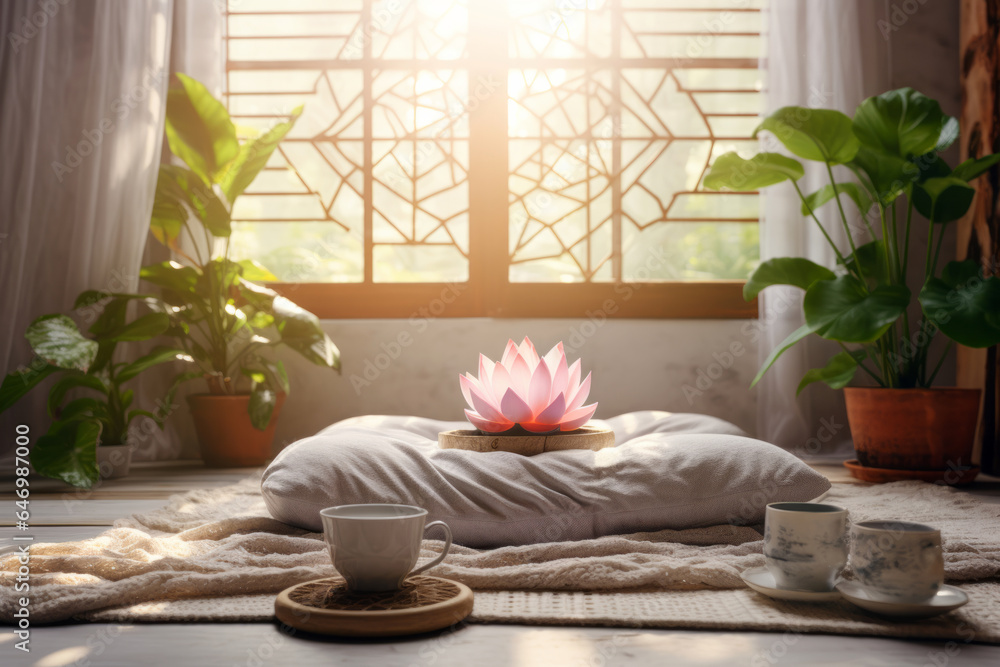 A beautiful, quiet place to relax with flowers and tea, a relaxing home ...