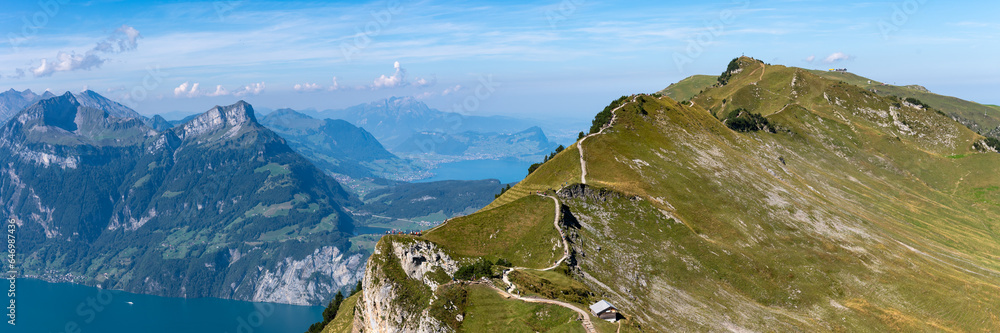 Gorgeous panoramic hiking trail in Stoos, from Mount Klingenstock to ...