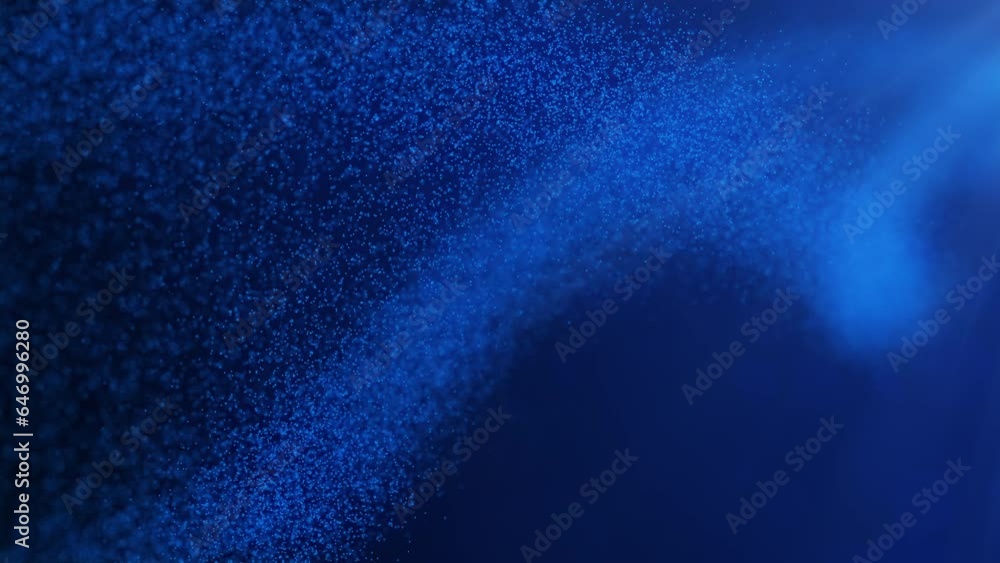 Blue DNA strand of the human genome generate from atoms and genetic ...