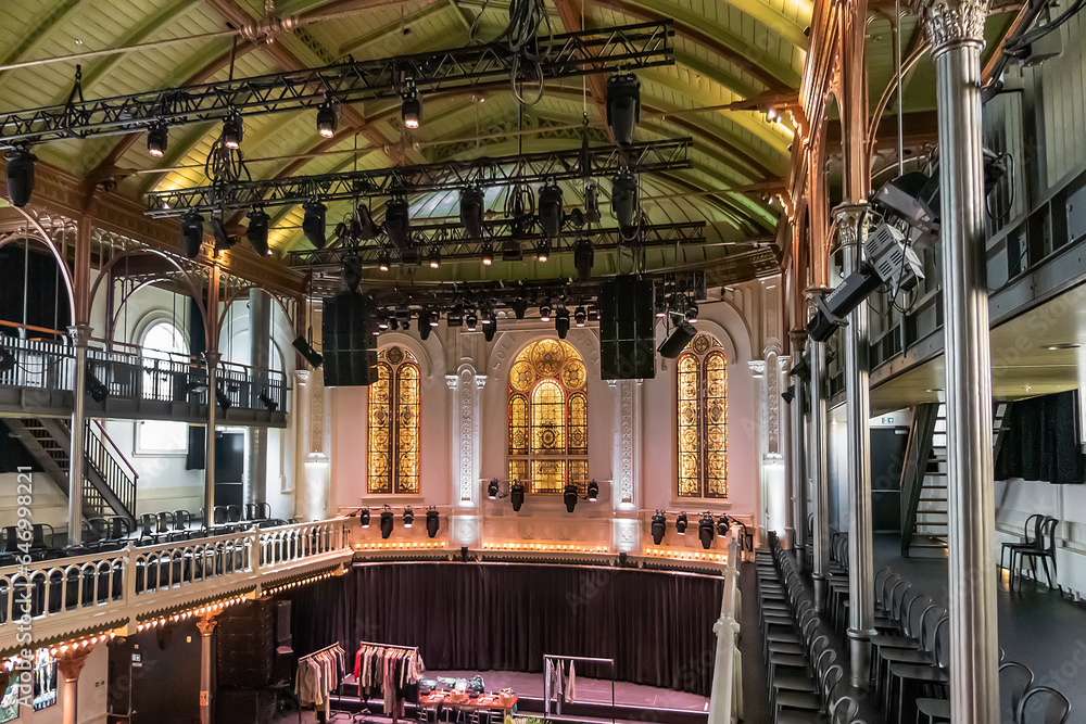Interior of cultural 'Cosmic Relaxation Center Paradiso' for young ...