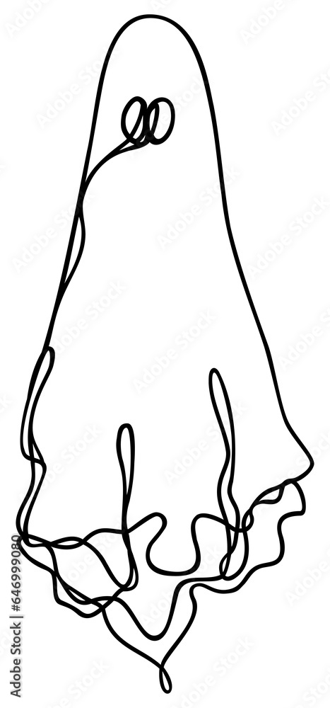 Ghost Line Art | Halloween Spooky Season | Sheet Ghost Afterlife ...