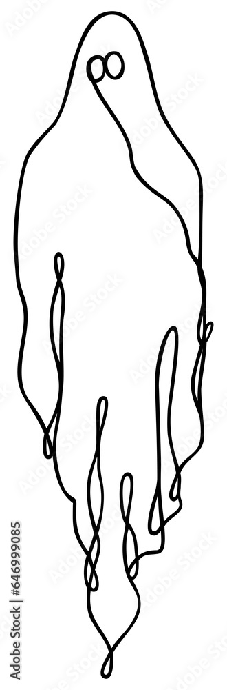 Ghost Line Art | Halloween Spooky Season | Sheet Ghost Afterlife ...