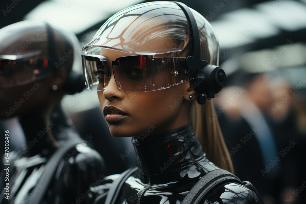 Futuristic Trends. Models wearing avant-garde and futuristic designs ...