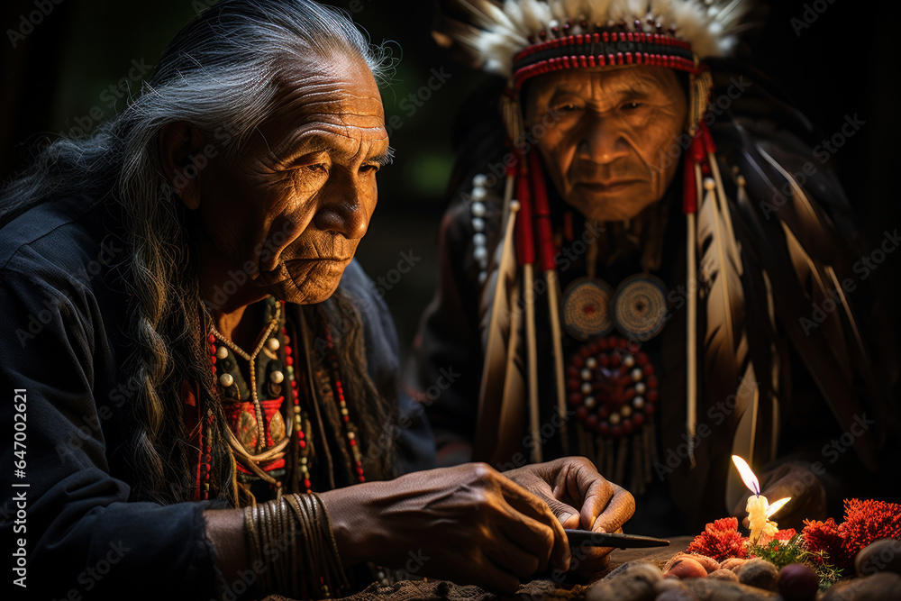 Indigenous Wisdom. Indigenous elder sharing teachings about harmony ...