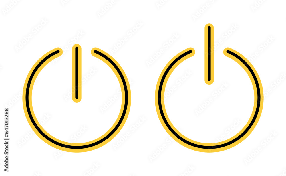 Power icon set for web and mobile app. Power Switch sign and symbol ...