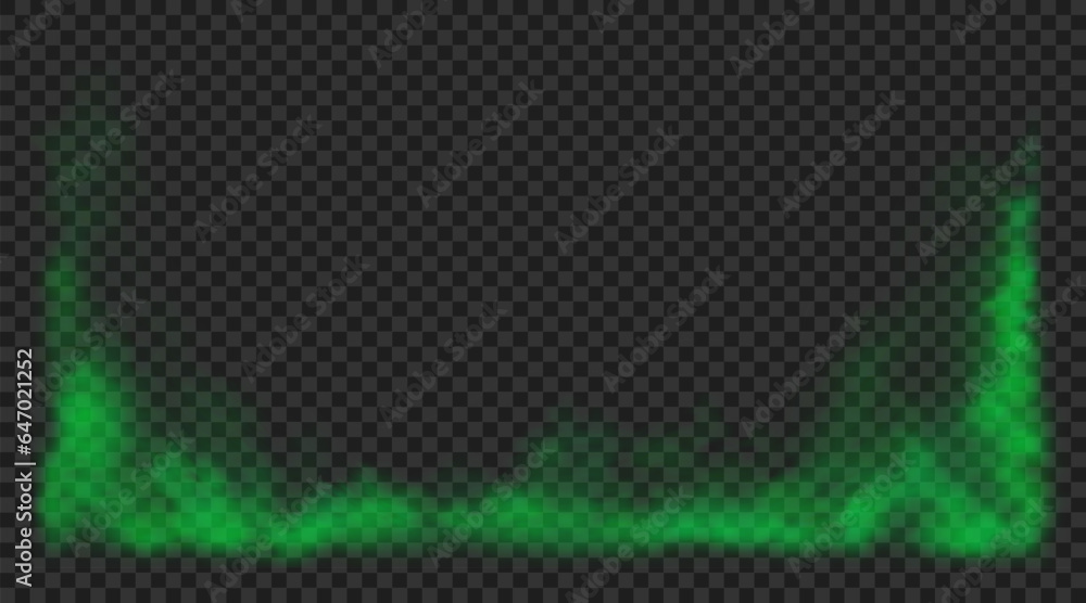 Green stinky toxic frame. Vector illustration. Realistic bad smell ...