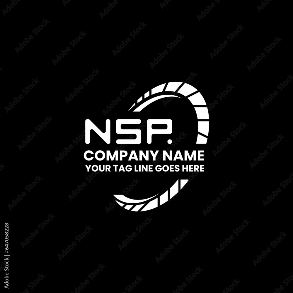 NSP letter logo vector design, NSP simple and modern logo. NSP ...