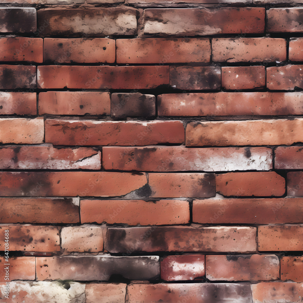 Seamless pattern that emulates the appearance of a brick wall with ...