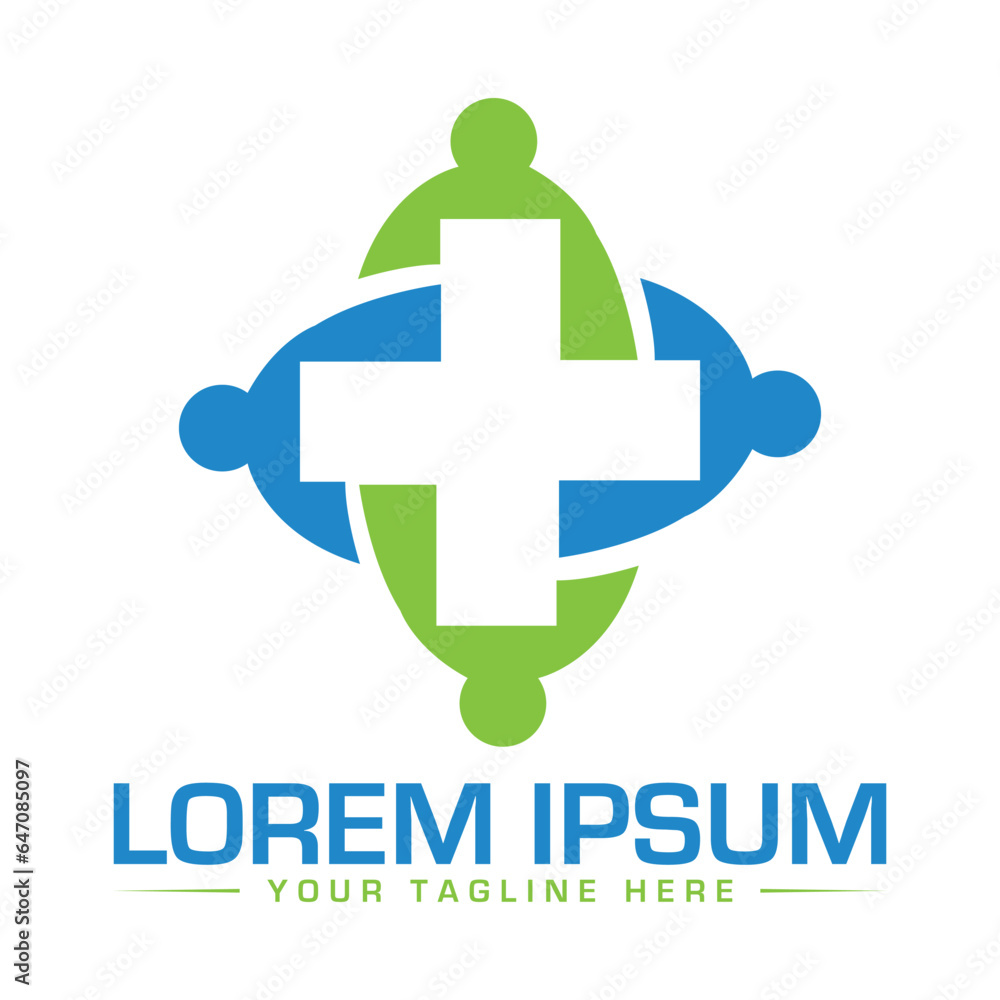 Health logo design unique and creative logo design Stock Vector | Adobe ...