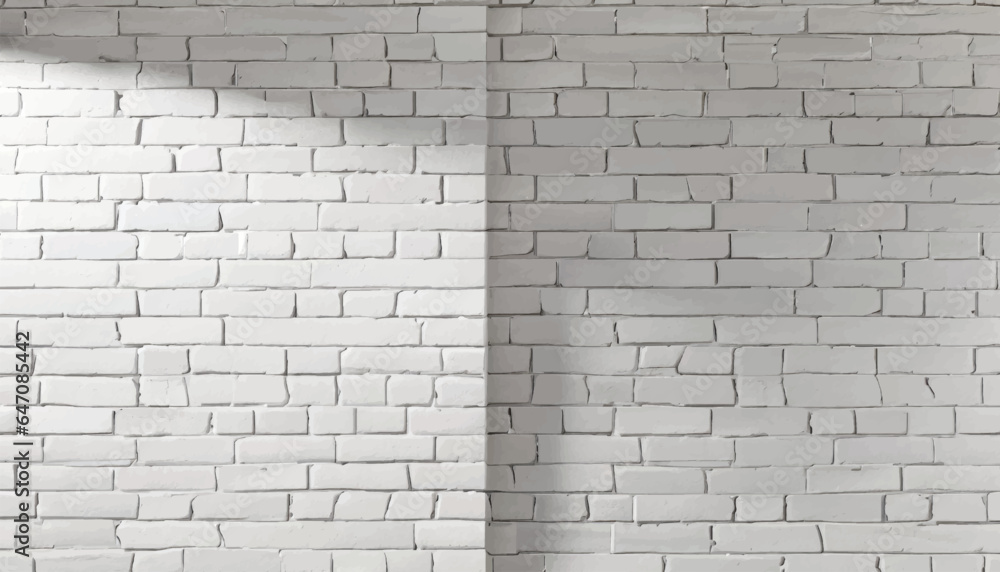 White brick wall backdrop, photorealistic of the interior, suitable for ...