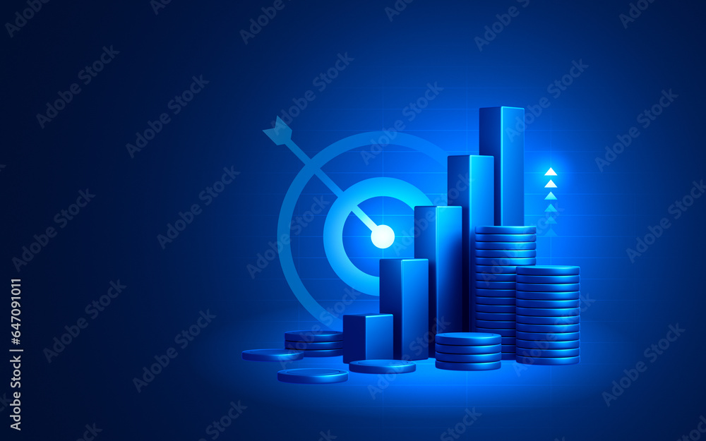 Success money target finance business growth financial graph profit ...