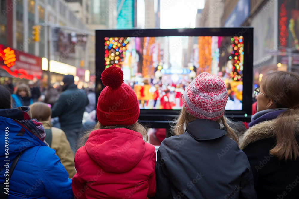 friends and family watching the Macy's Thanksgiving Day Parade on ...