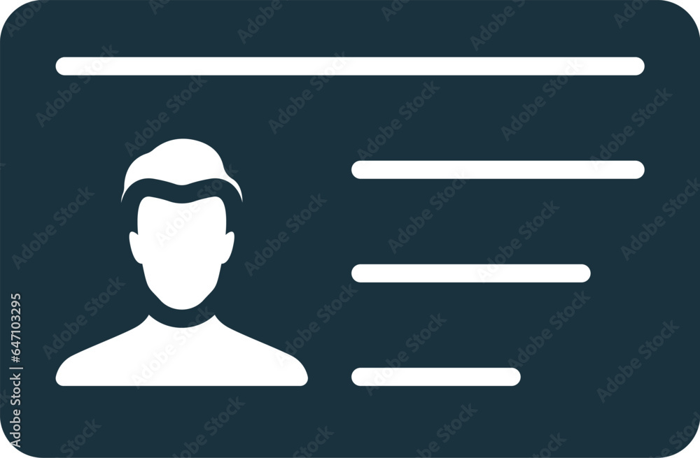 Vetor de Personal ID icon. Monochrome simple sign from security ...