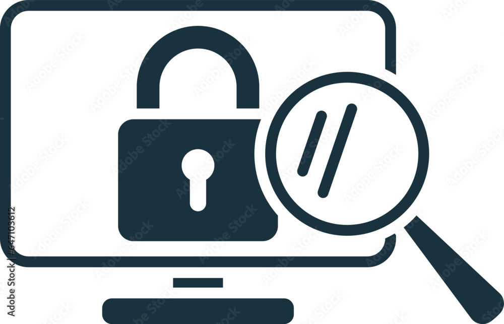 Security monitoring icon. Monochrome simple sign from security ... Security monitoring icon. Monochrome simple sign from security ...