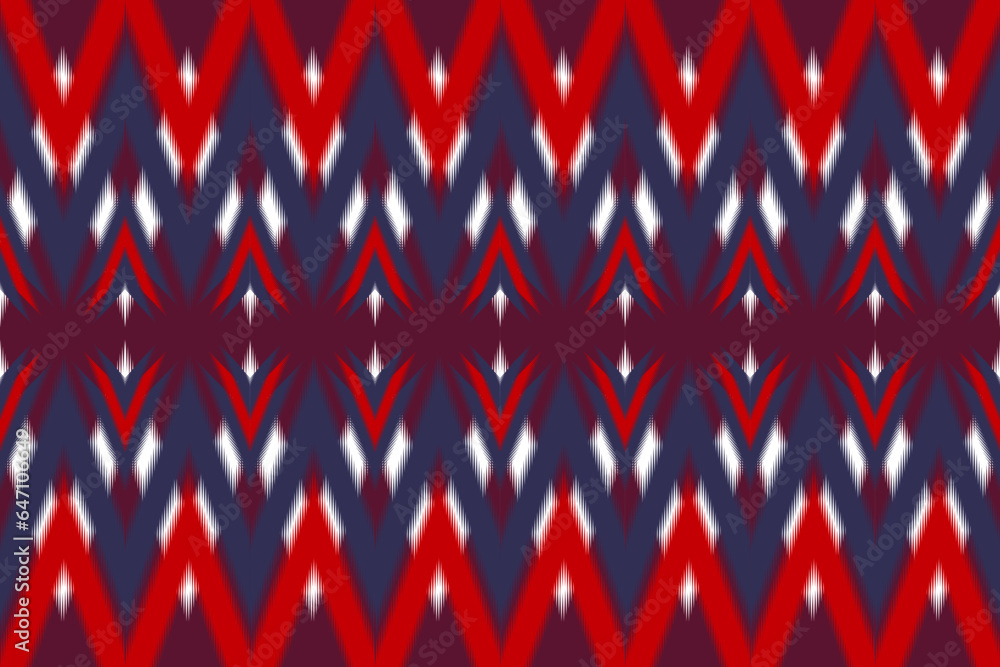 Ethnic abstract ikat art. Seamless pattern in tribal, folk embroidery ...