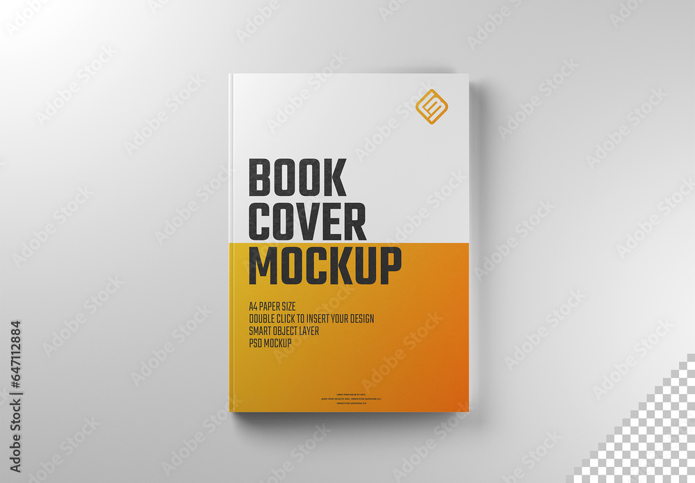 Isolated Book Cover Mockup Stock Template | Adobe Stock