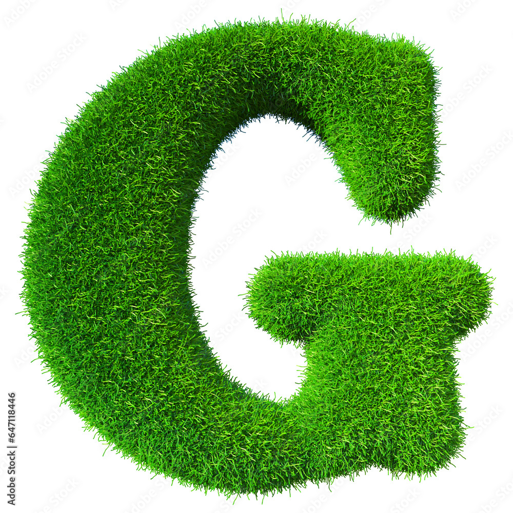 Grass Letter G - green alphabet font grass Stock Illustration | Adobe Stock
