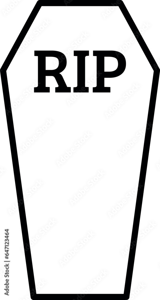 Vetor de RIP Coffin Cutfile, cricut ,silhouette, SVG, EPS, JPEG, PNG ...