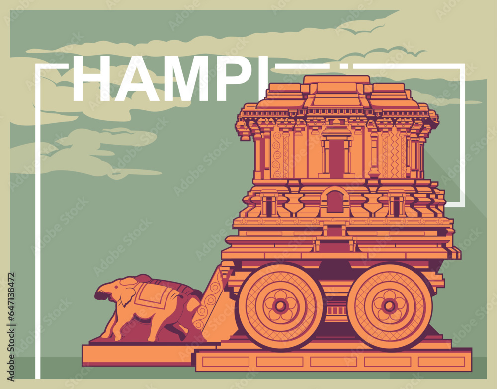 Hampi Monuments - The Garuda Shrine as Stone Chariot - Icon ...