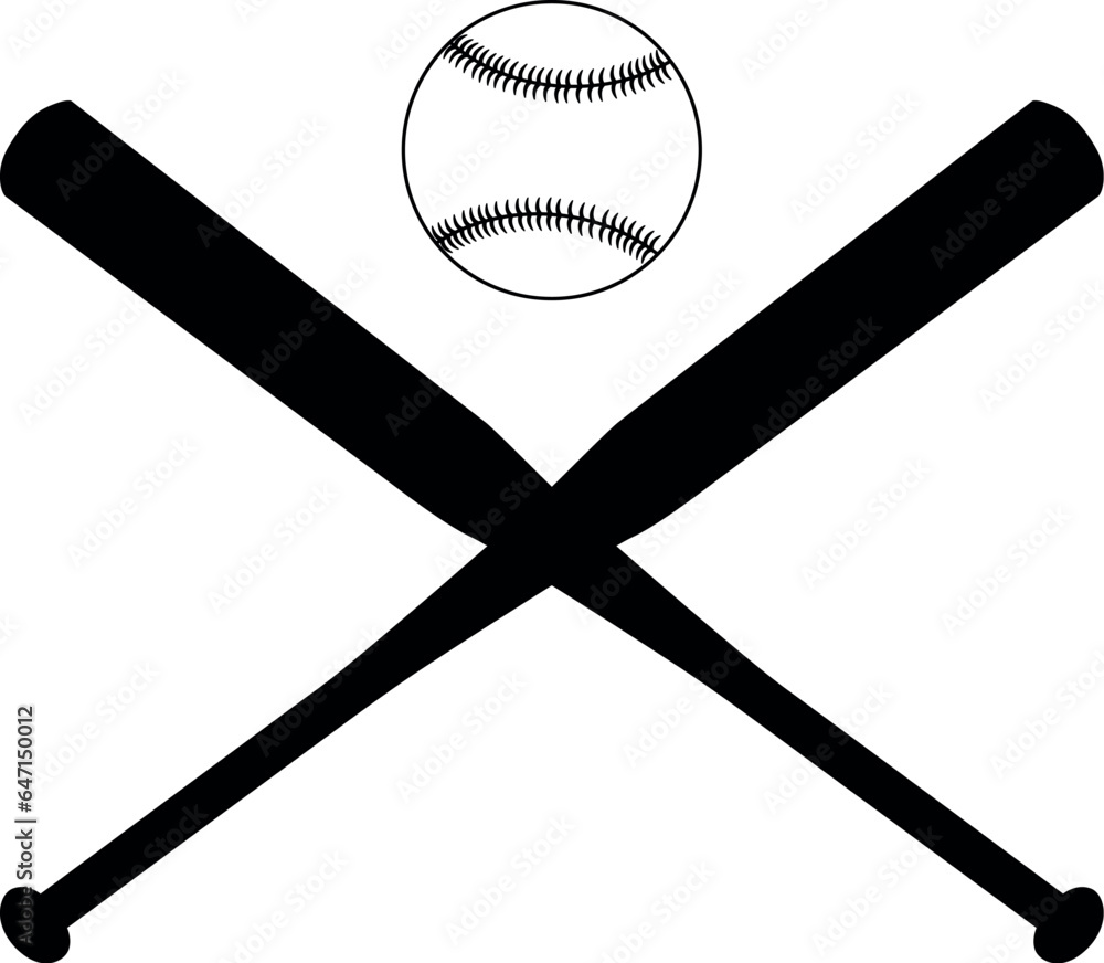 Baseball Bat Ball Game SVG Cut File for Cricut and Silhouette, EPS ...