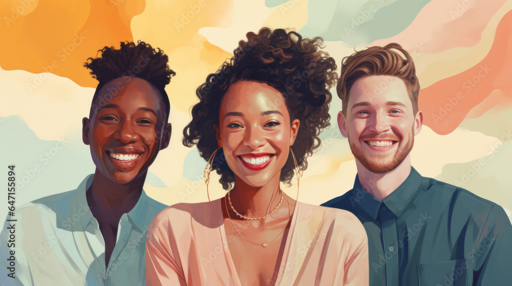 Collaborative Minds: An Illustration of Young Diverse Business Students ...