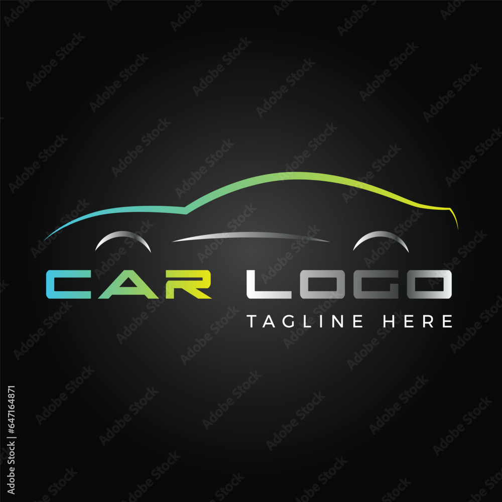 Modern outline Car logo for all the automobile nd auto detailing ...