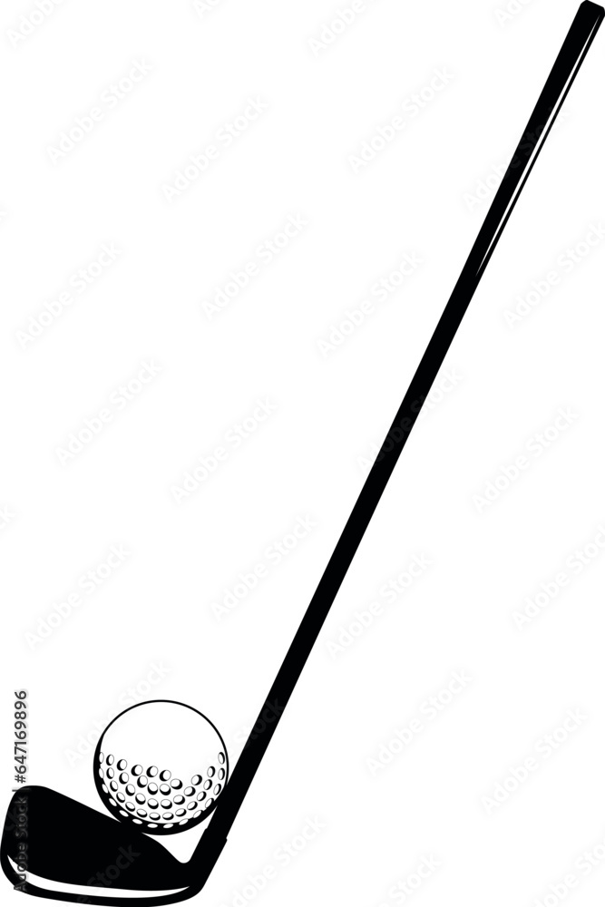 Golf stick ball SVG Cut File for Cricut and Silhouette, EPS Vector, PNG ...