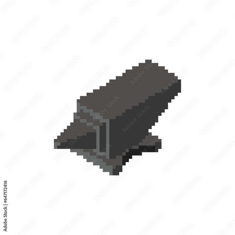 Anvil pixel art. 8 bit Blacksmith tool. pixelated Vector illustration ...