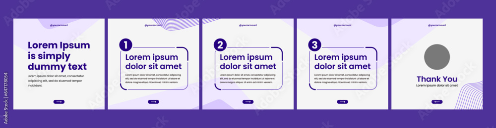 editable carousel template for social media posts Stock Vector | Adobe ...