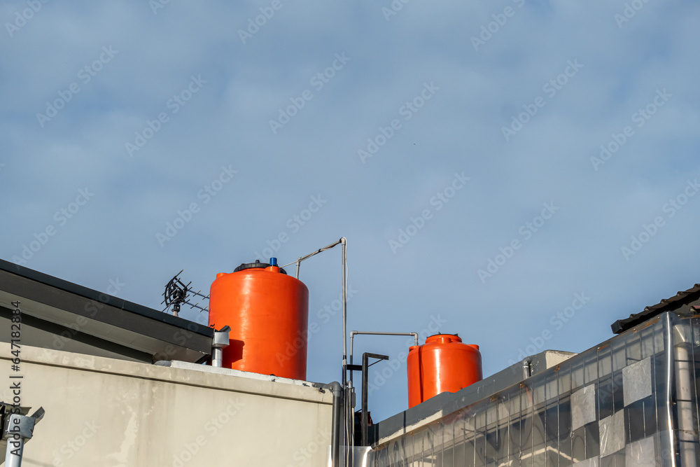 placement of water tanks or water reservoirs on the roofs of residents ...