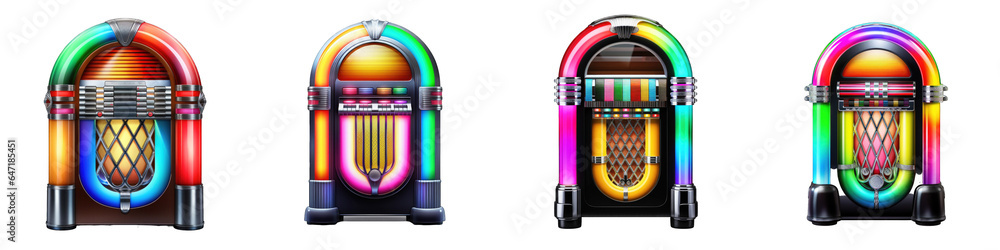 Jukebox clipart collection, vector, icons isolated on transparent ...