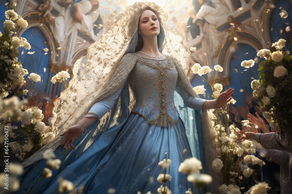 The solemn procession on the Feast of the Immaculate Conception Stock ...