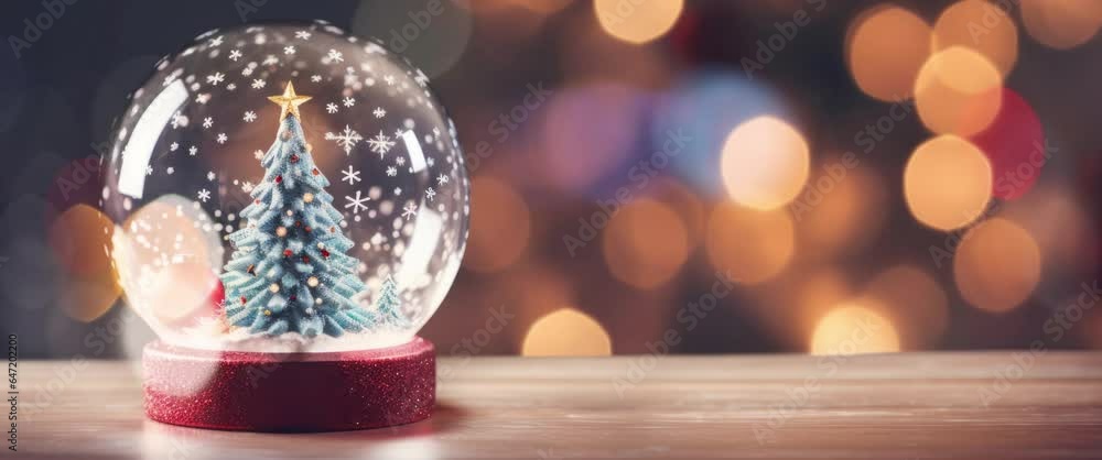 Anamorphic Video Glowing Crystal Ball on Sparkling Background ...