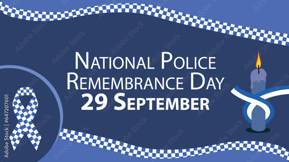 National Police Remembrance Day vector banner design. Happy National ...