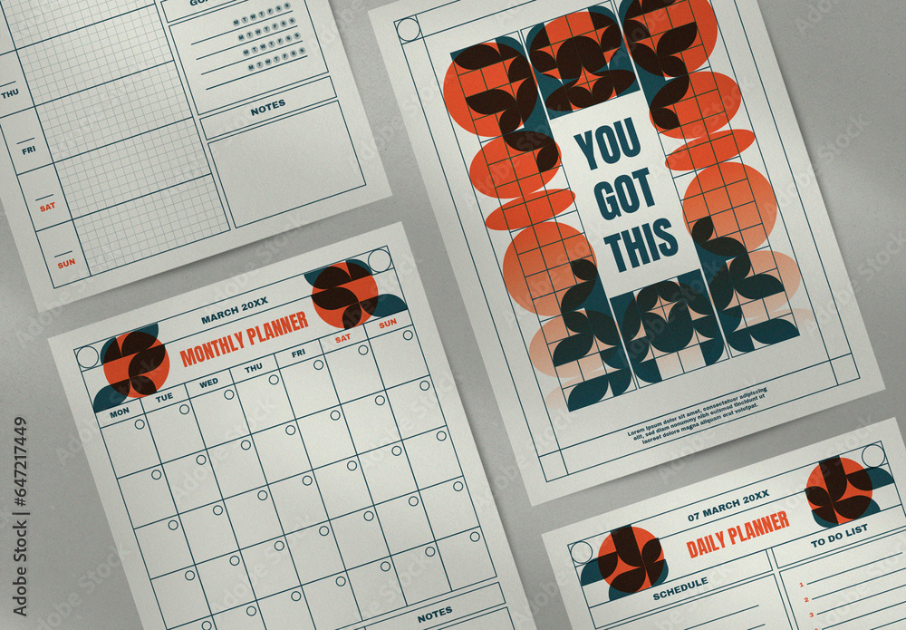 Modern Planner Collection Stock Template | Adobe Stock