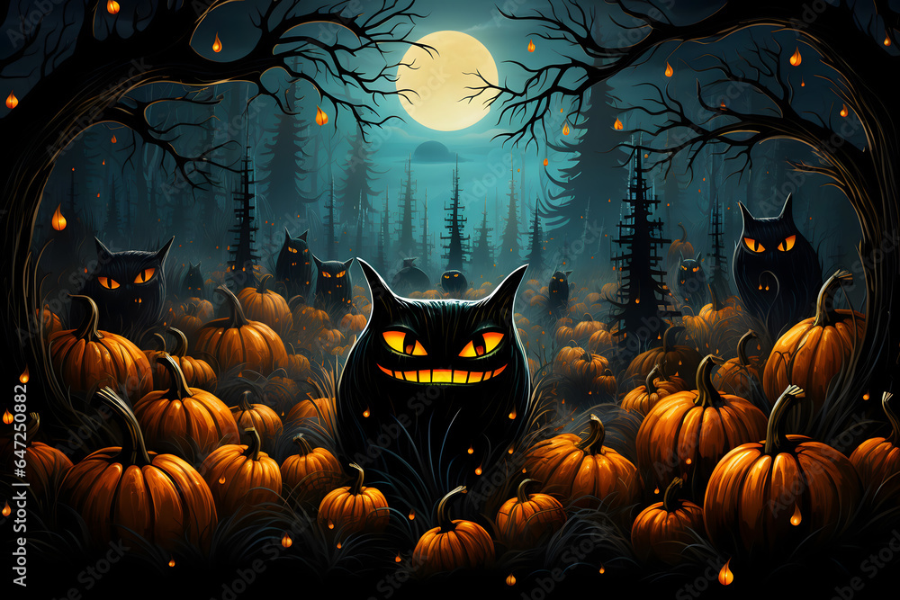 scary spooky halloween season, monster skull and crossbones halloween ...