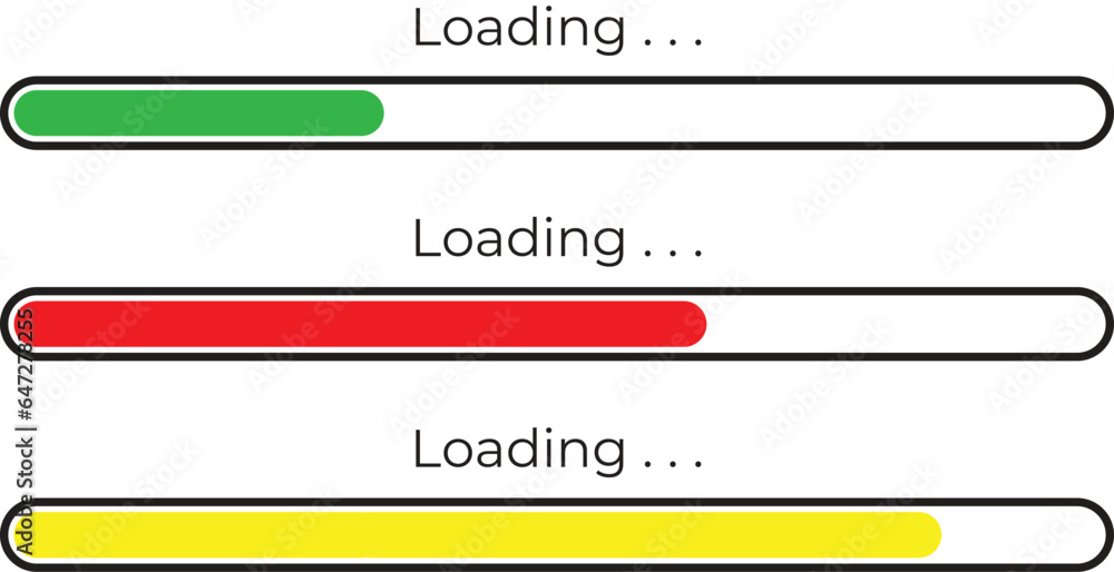 Loading Bar Icon, Download progress. Process upload. Loading. set Load icon. Progress bar for ...