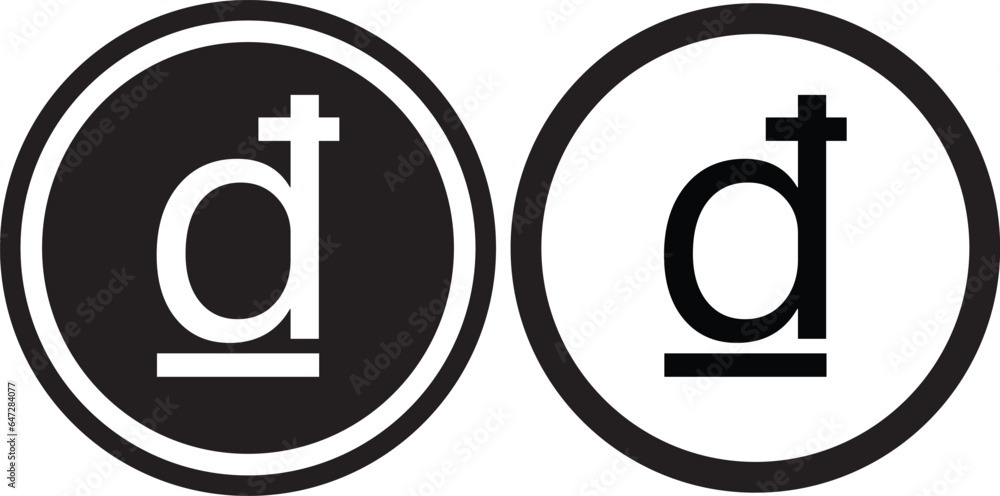 Vietnamese dong icon. Dong sign. Vietnamese currency symbol. Vietnam ...